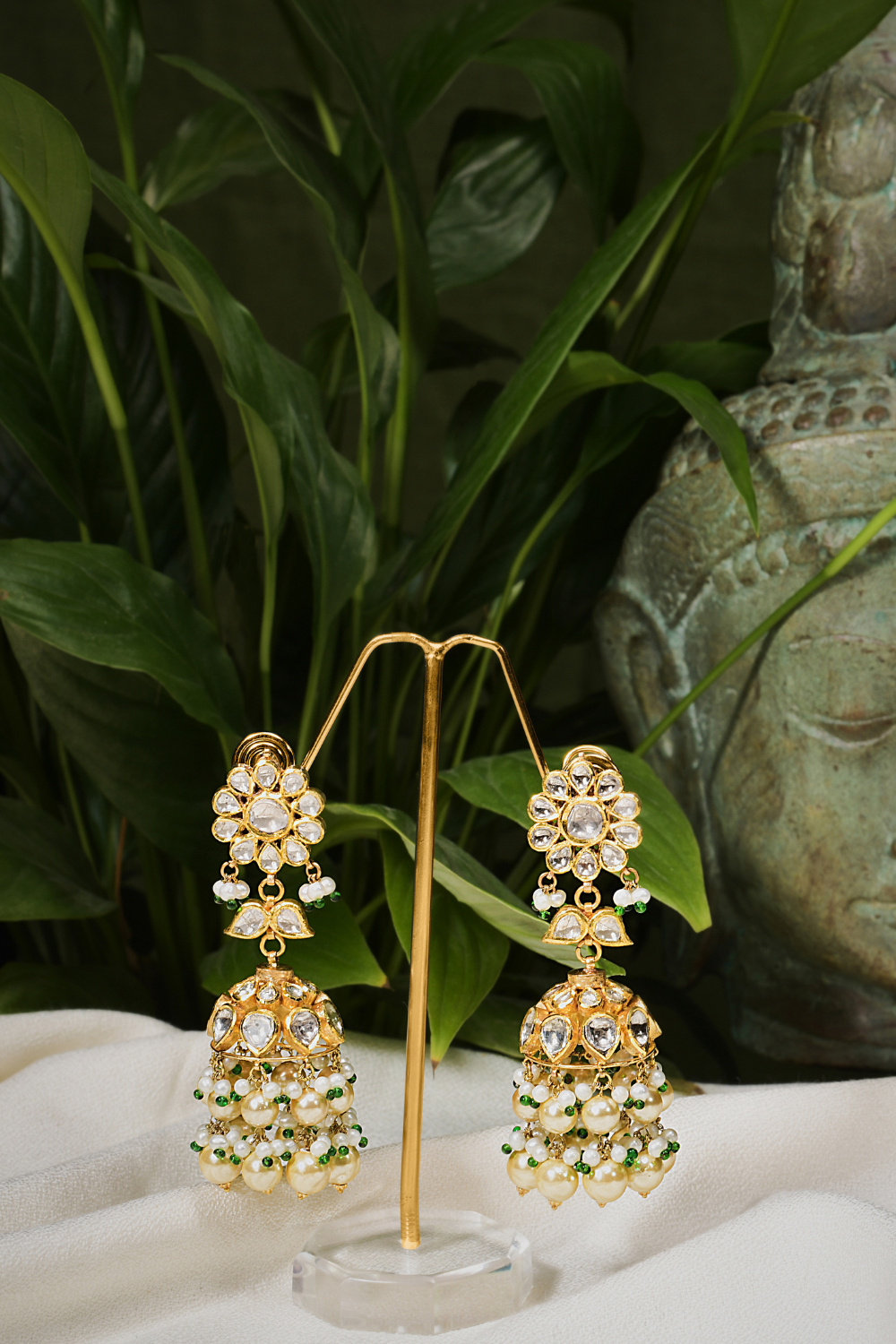 Uncut diamond jhumkas store
